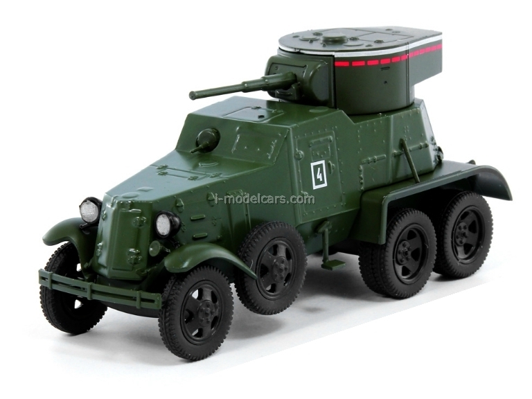 MODEL CARS 1:43 GAZ-AAA BA-6 Military Armored Car USSR DeAgostini ...